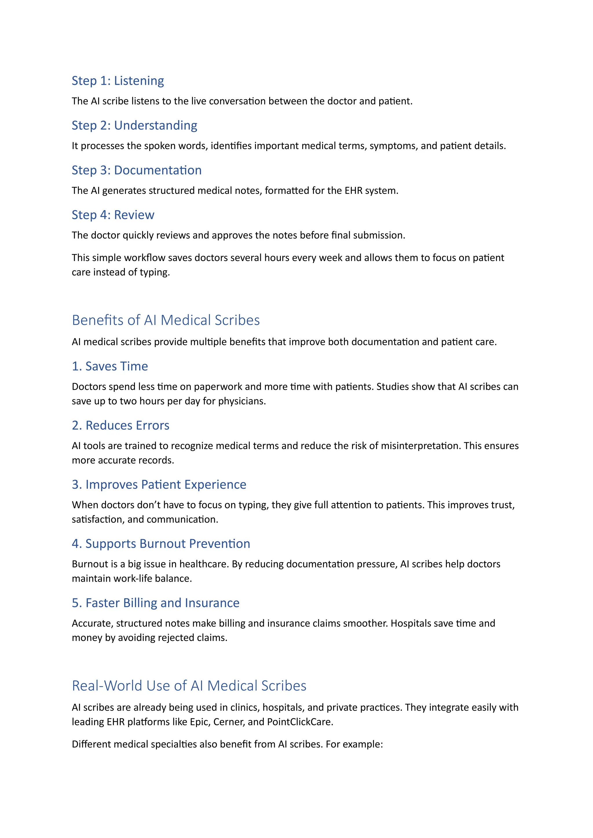 AI Medical Scribes: Transforming Healthcare Documentation and Patient ...