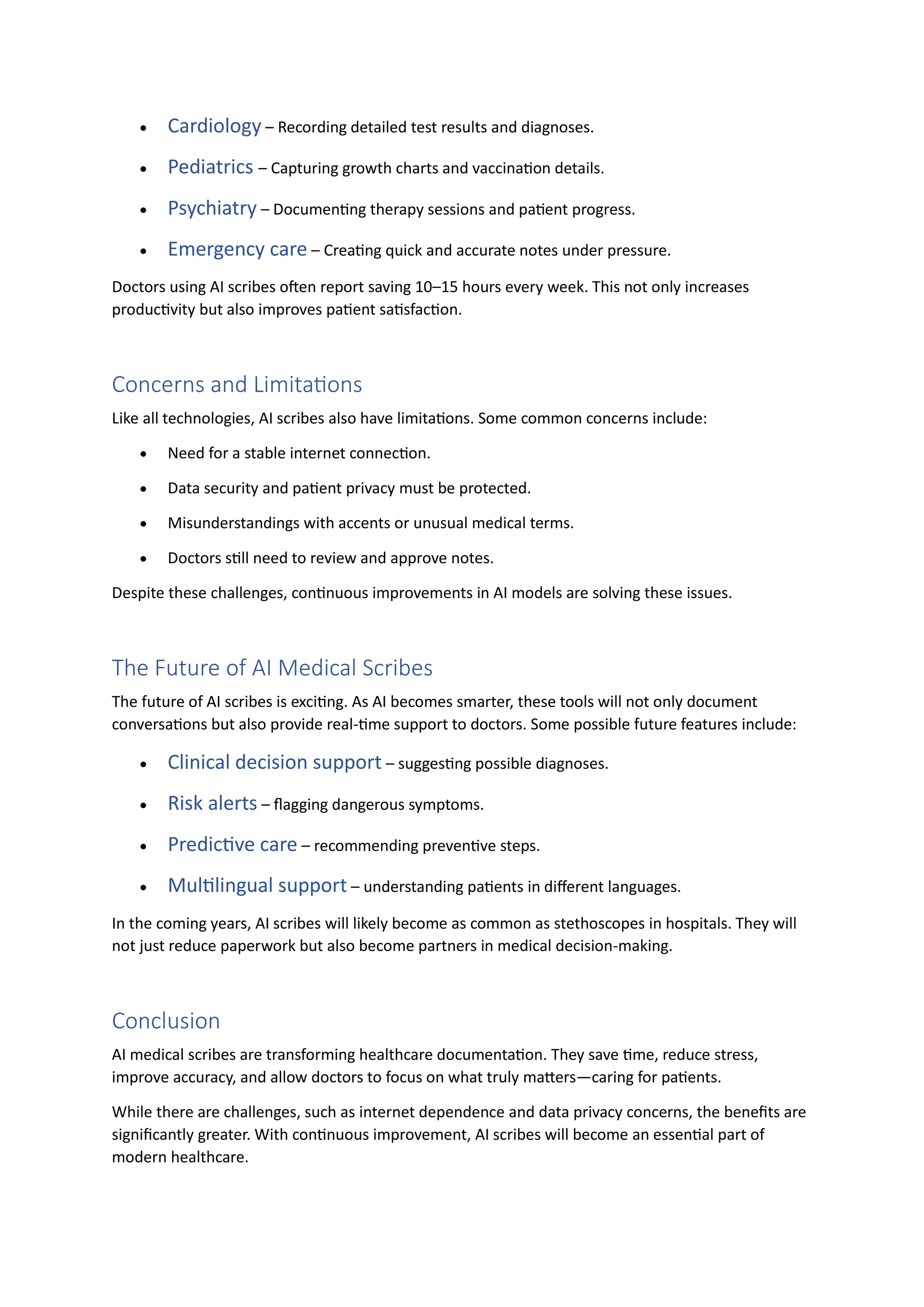AI Medical Scribes: Transforming Healthcare Documentation and Patient Care | PDF