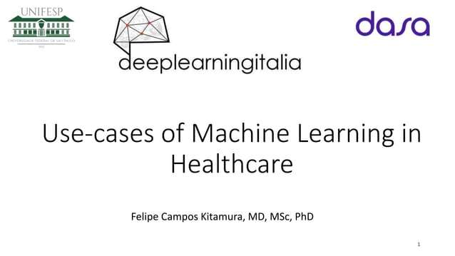 Use Cases Machine Learning for Healthcare | PPTX | Medical Tests ...