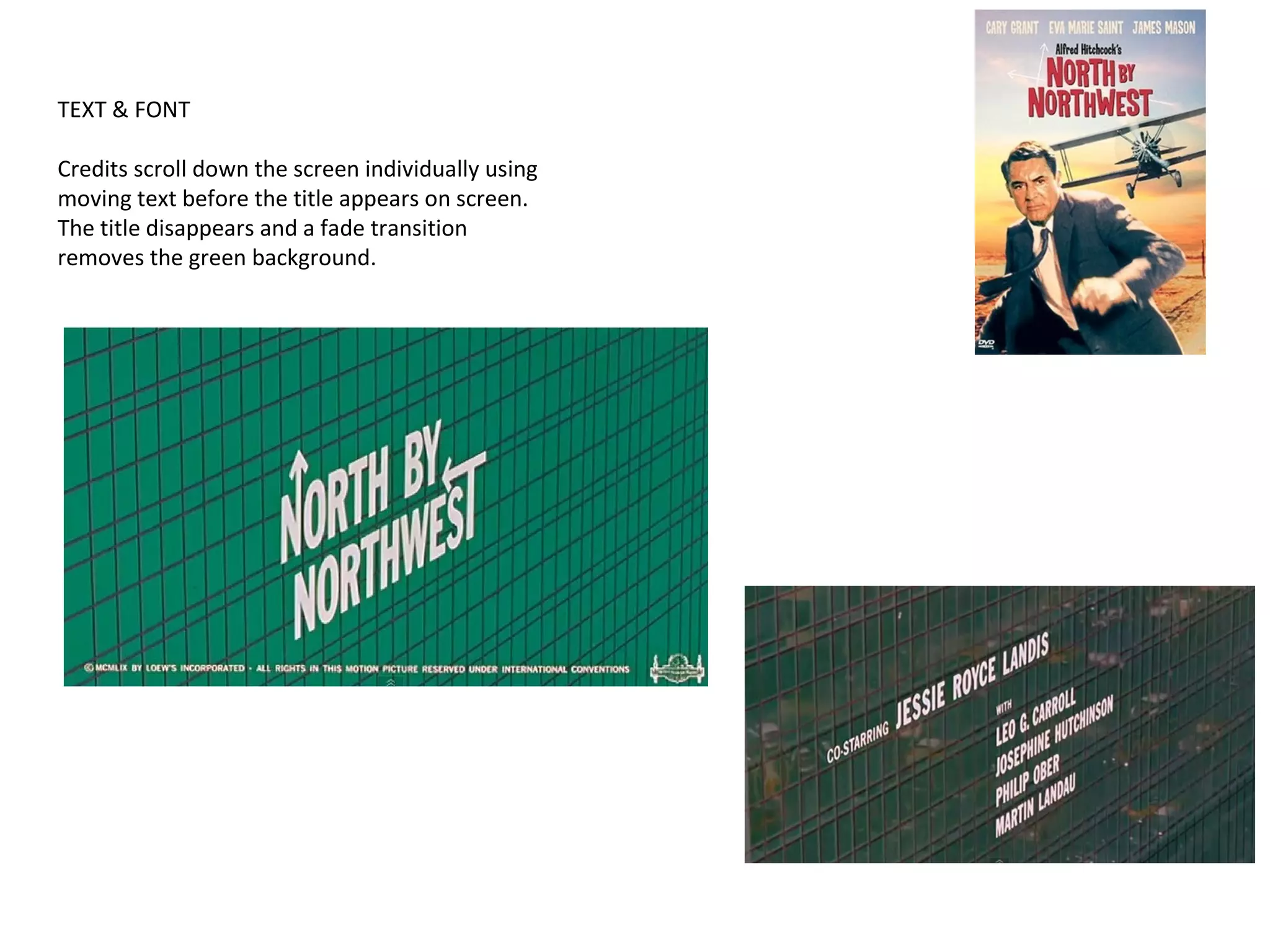 Aimee Lowe: North By North West | PPT | Genres