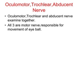 Aim –Examination of cranial nerve.ppt