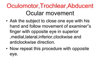 Aim –Examination of cranial nerve.ppt