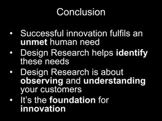 Innovation Through Design Research | PPT