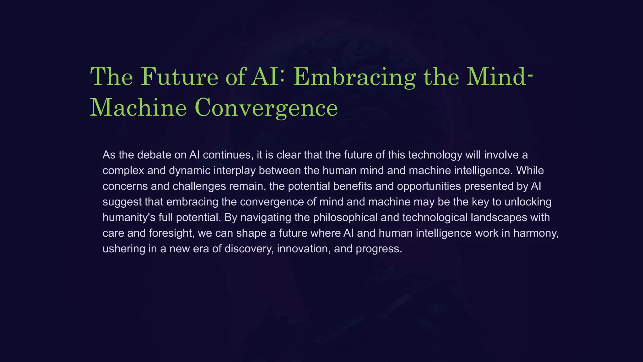 AI mind or machine power point presentation | PPTX