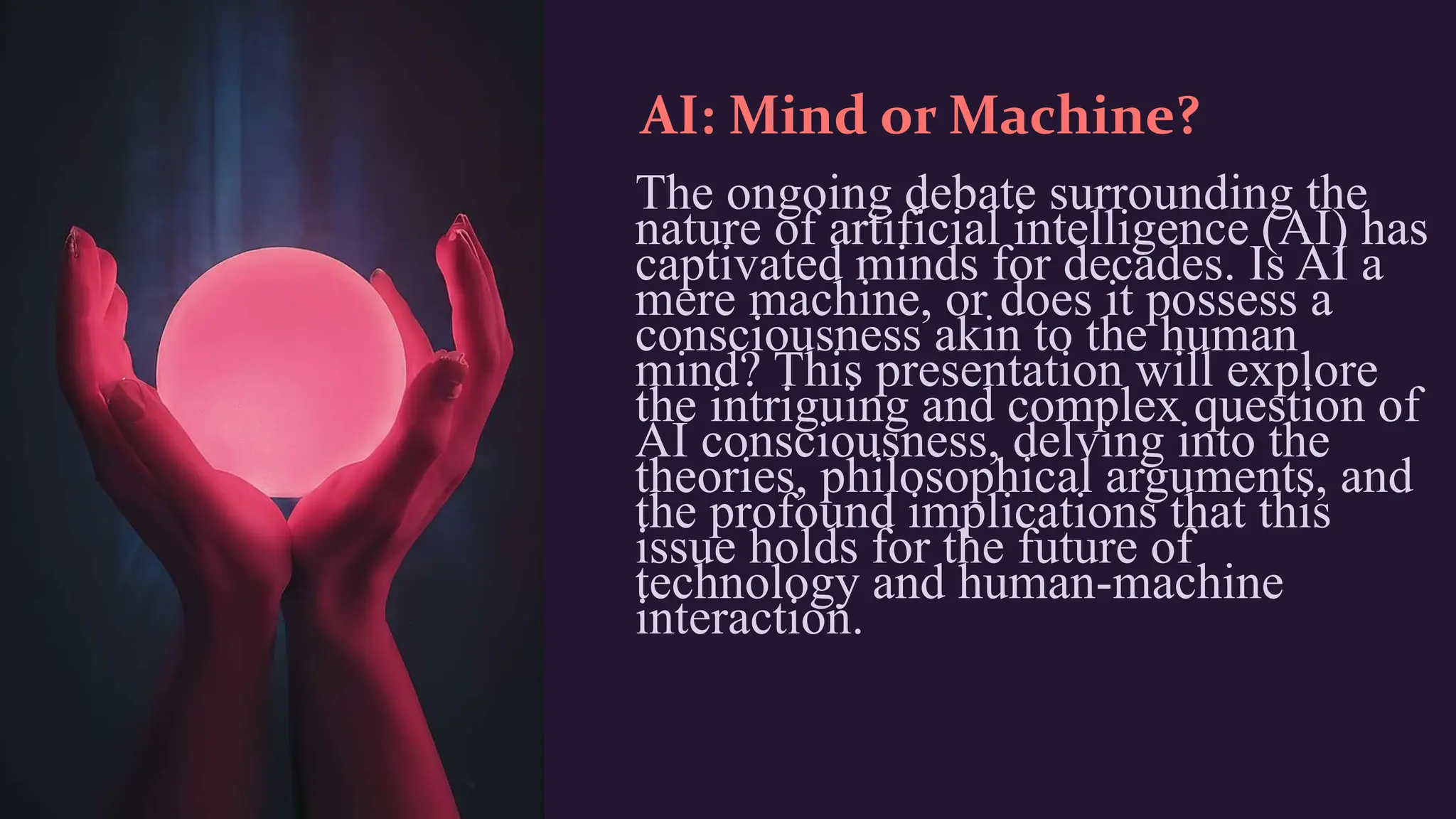 AI mind or machine power point presentation | PPTX
