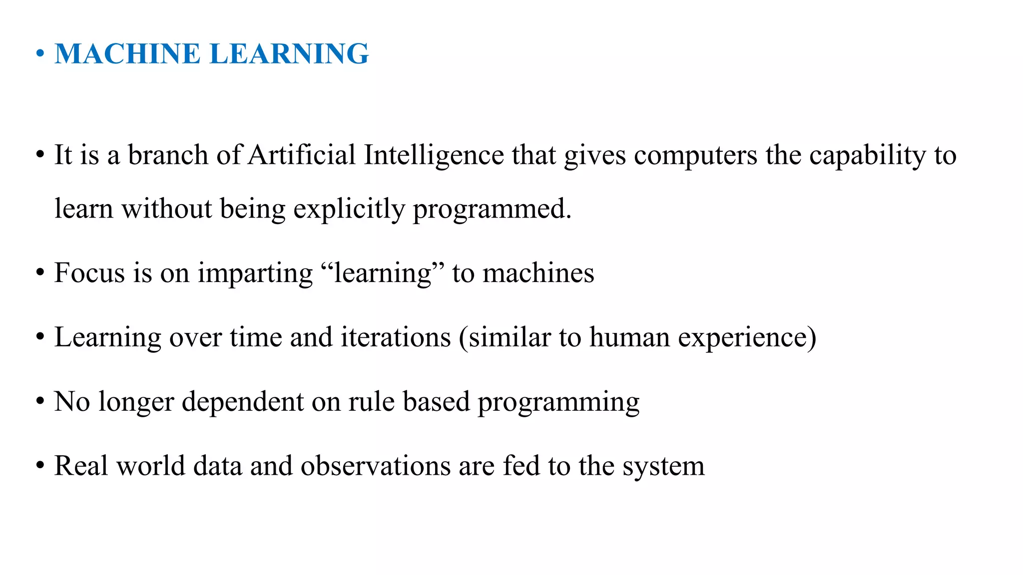 ARTIFICIAL INTELLIGENCE AND MACHINE LEARNING | PDF