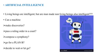 ARTIFICIAL INTELLIGENCE AND MACHINE LEARNING | PDF