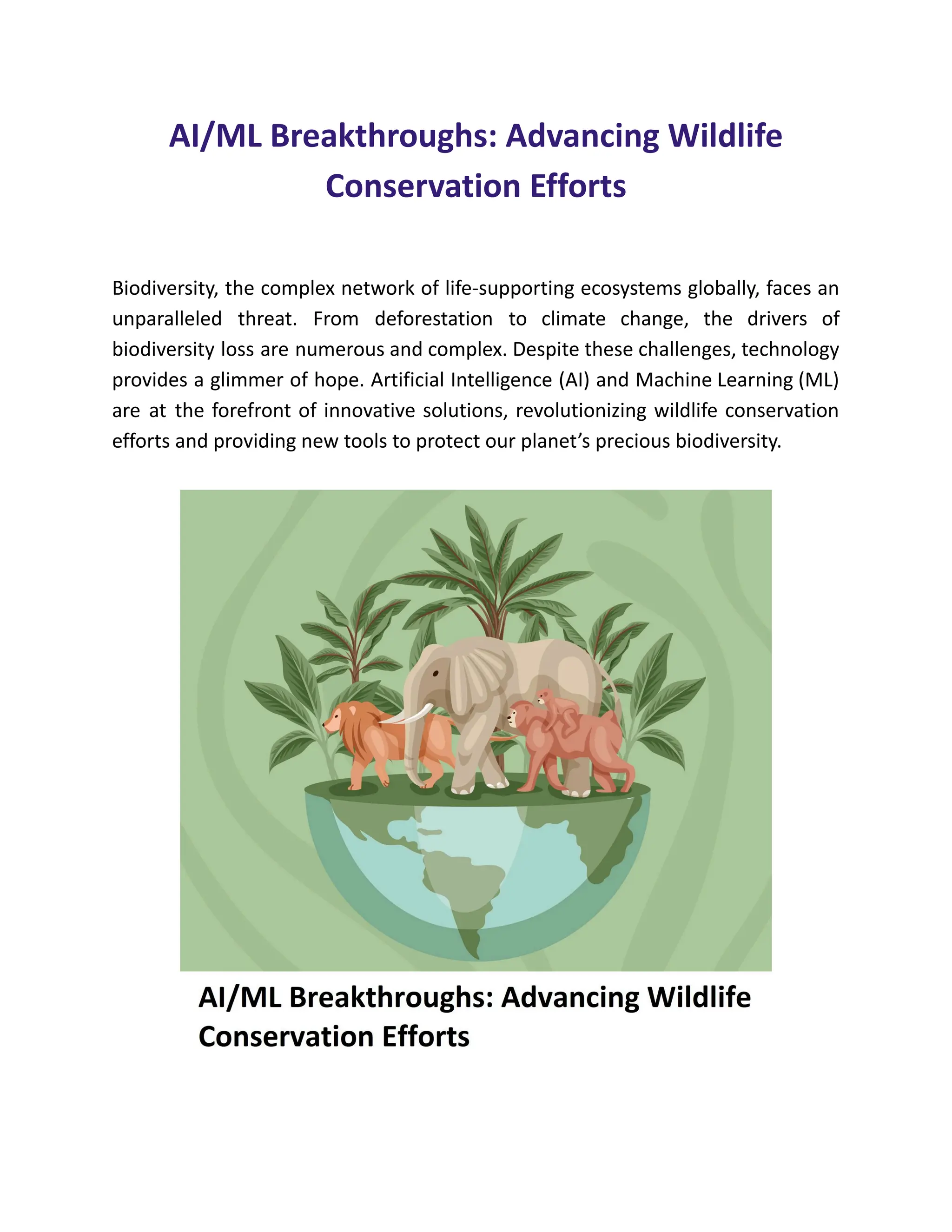 AI/ML Breakthroughs: Advancing Wildlife Conservation Efforts | PDF