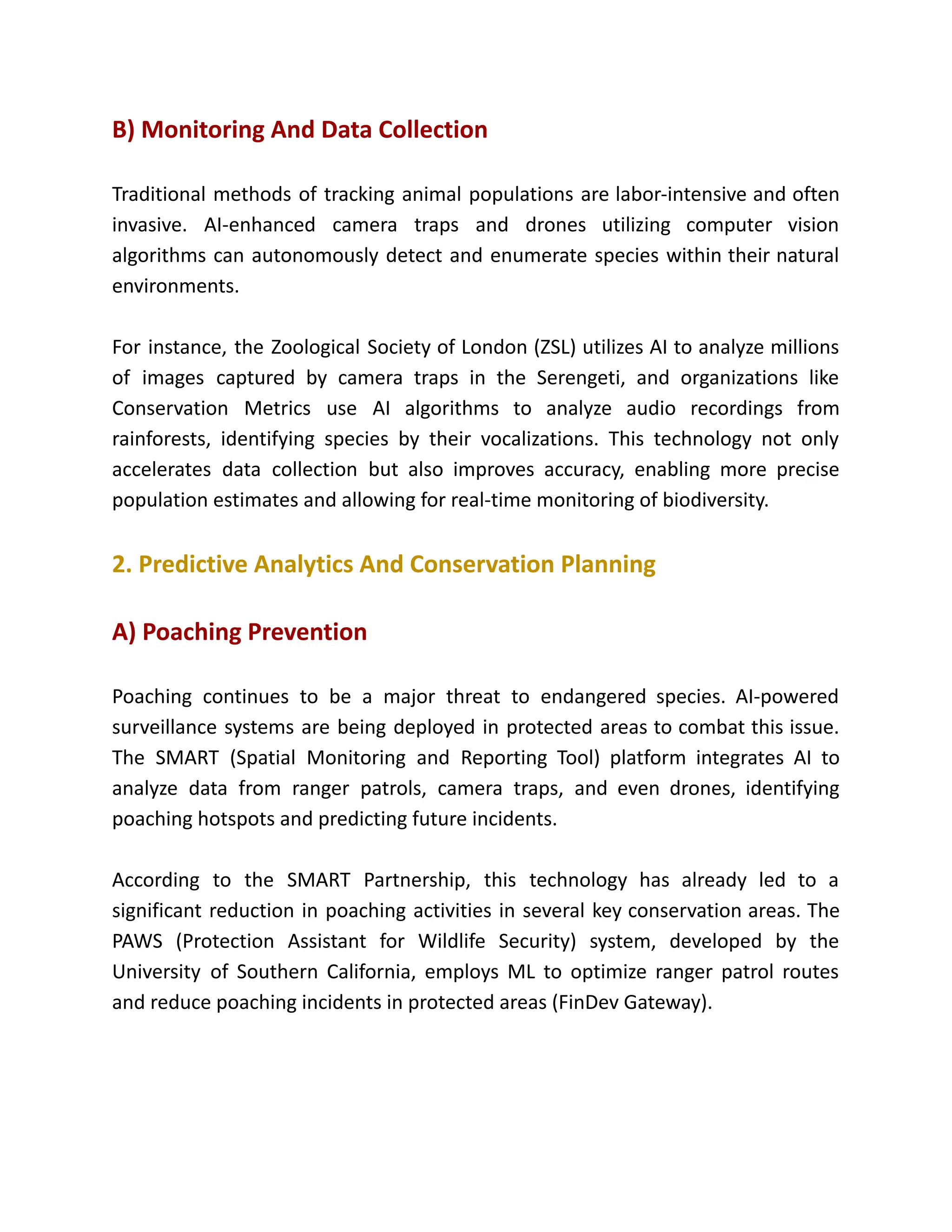 AI/ML Breakthroughs: Advancing Wildlife Conservation Efforts | PDF