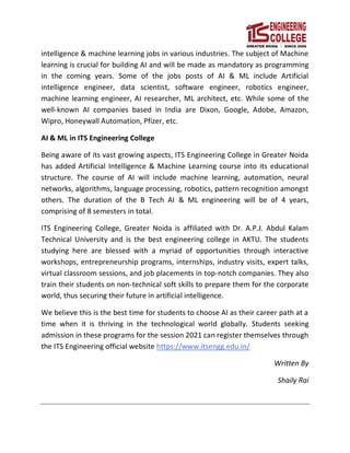 Artificial Intelligence & Machine Learning Course | PDF | Technology ...