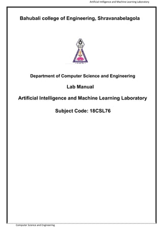 AI & ML Lab Manual1_BCE.pdf artificial intelligence | PDF
