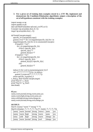 AI & ML Lab Manual1_BCE.pdf artificial intelligence | PDF