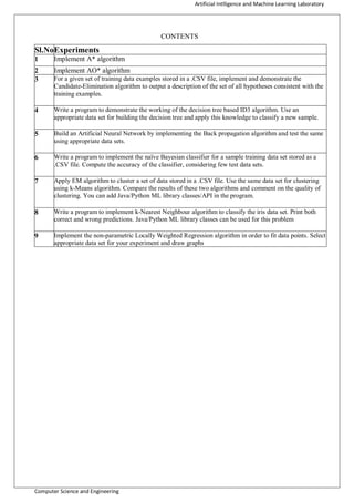 AI & ML Lab Manual1_BCE.pdf artificial intelligence | PDF