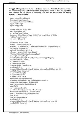 AI & ML Lab Manual1_BCE.pdf artificial intelligence | PDF