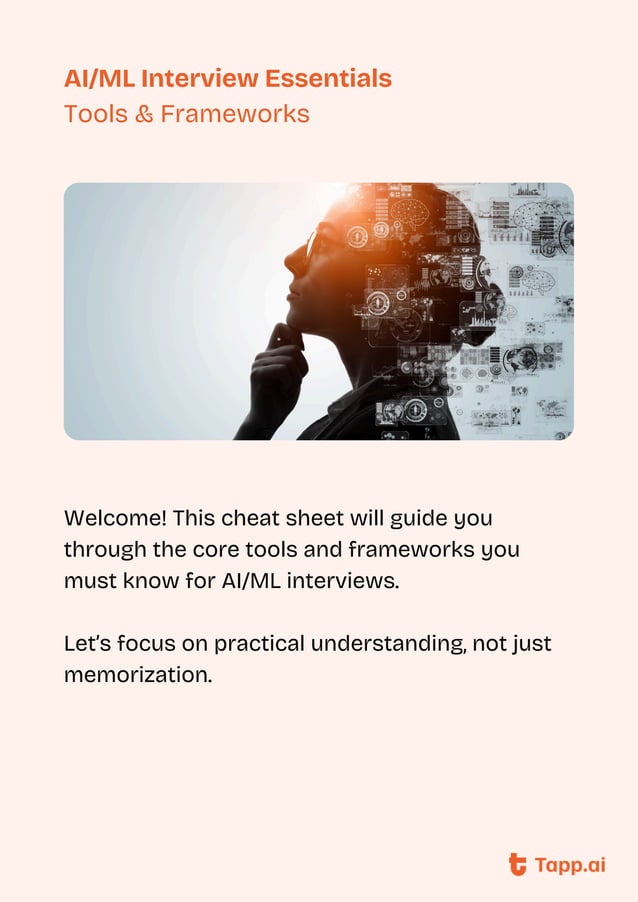 AIML Learning Path Cheat Sheet Essential Tools & Frameworks to Crack Your Interview.pdf