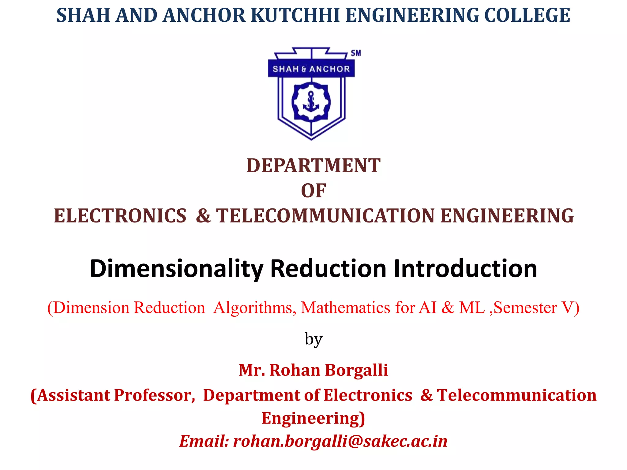 Dimension Reduction Introduction & PCA.pptx