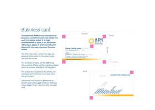 Aim Group International | Logo Guide | PDF
