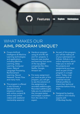 AI and Machine Learning PG program | PDF