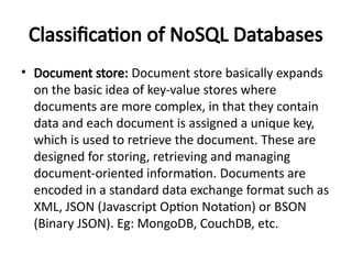AIML ppt nosql data bases and it's info basic knowledge about AI & ML.pptx