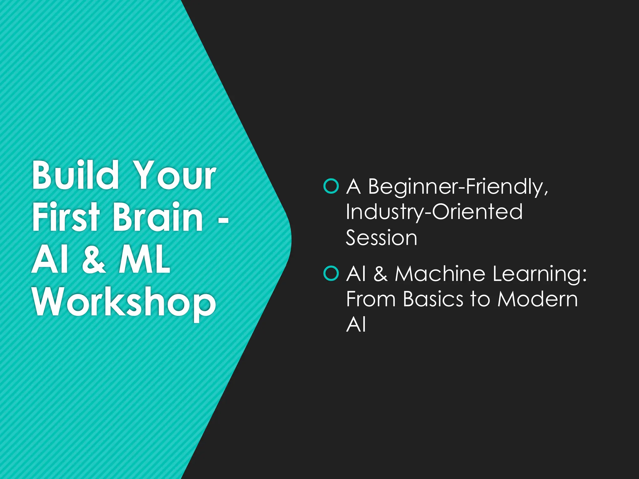 A presentation for beginning the journey with AIML | PDF