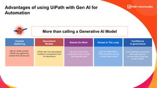 AI and ML Series - Leveraging Generative AI and LLMs Using the UiPath ...