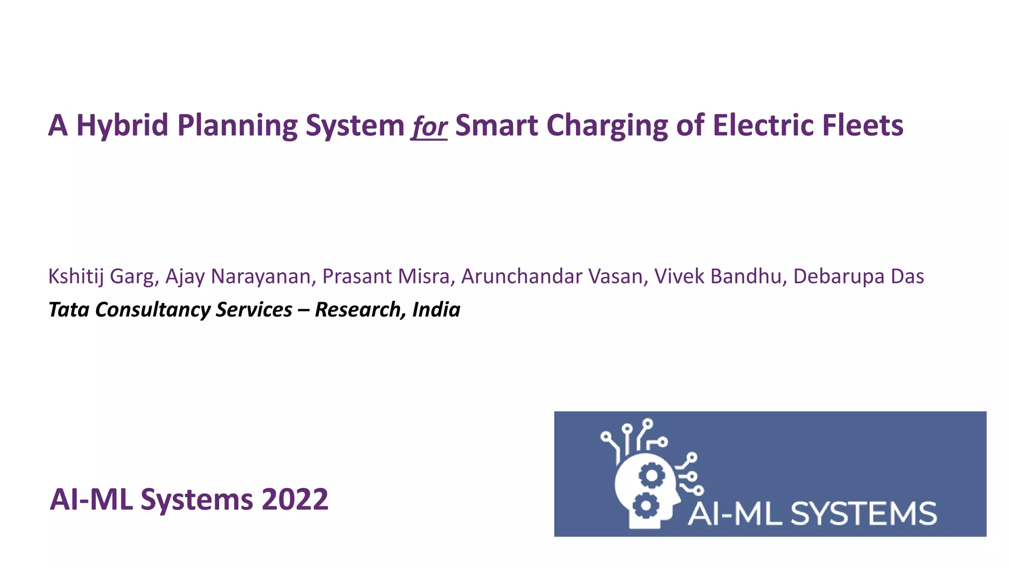 Hybrid Planner for Smart Charging of Electric Fleets | PDF