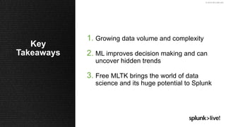 Mit Splunk Artificial Intelligence und Machine Learning mehr aus Ihren Daten herausholen | PPTX