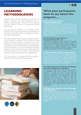 AIM Management Development Program 2013 | PDF | Executive Leadership ...