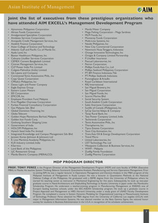 AIM Management Development Program 2013 | PDF | Executive Leadership & Management | Business