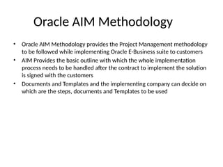 AIM Methodology_implementation of oracle technology | PPTX