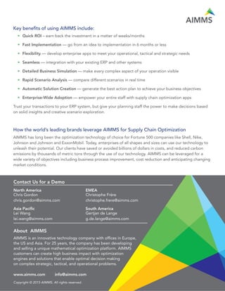 Supply Chain Optimization with AIMMS | PDF | Logistics | Business