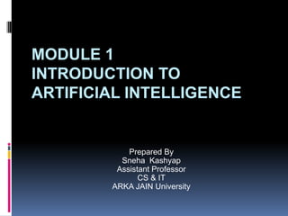 AI Module 1.pptx.pdf Artificial Intelligence Notes | PDF