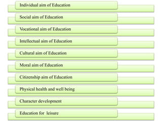 Aim of education | PPTX