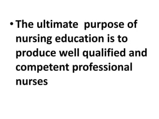 AIMS OF NURSING EDUCATION | PPTX