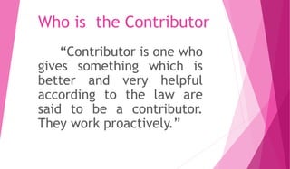 COntributor at it's best | PPTX
