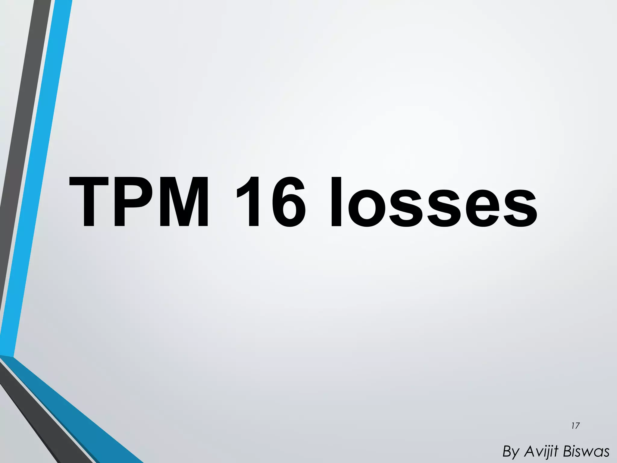 Aim of tpm 16 losses/7 Steps of Jhisu Hozen | PPT