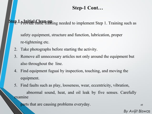 Aim of tpm 16 losses/7 Steps of Jhisu Hozen | PPT