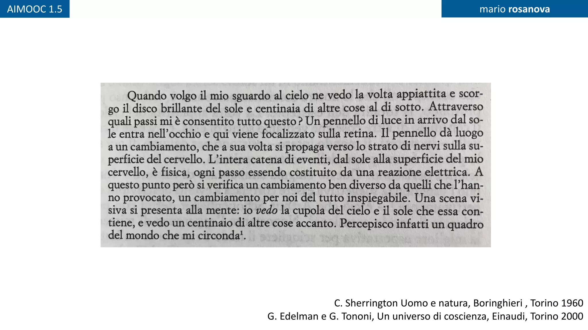 AIMOOC 1.5 - La coscienza - Mario Rosanova | PDF | Brain and Nervous ...
