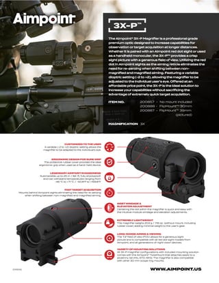 Product Sheet I Aimpoint 3X-P | Optics Trade | PDF