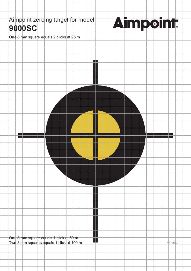 AIMPOINT Zeroing Target For 9000SC | Optics Trade