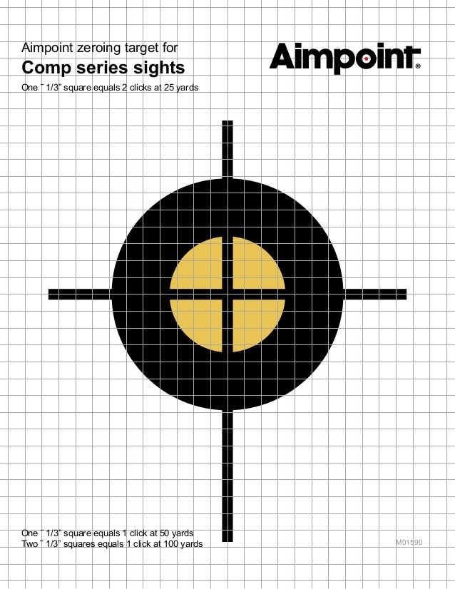 AIMPOINT Zeroing Target For Comp Sights | Optics Trade