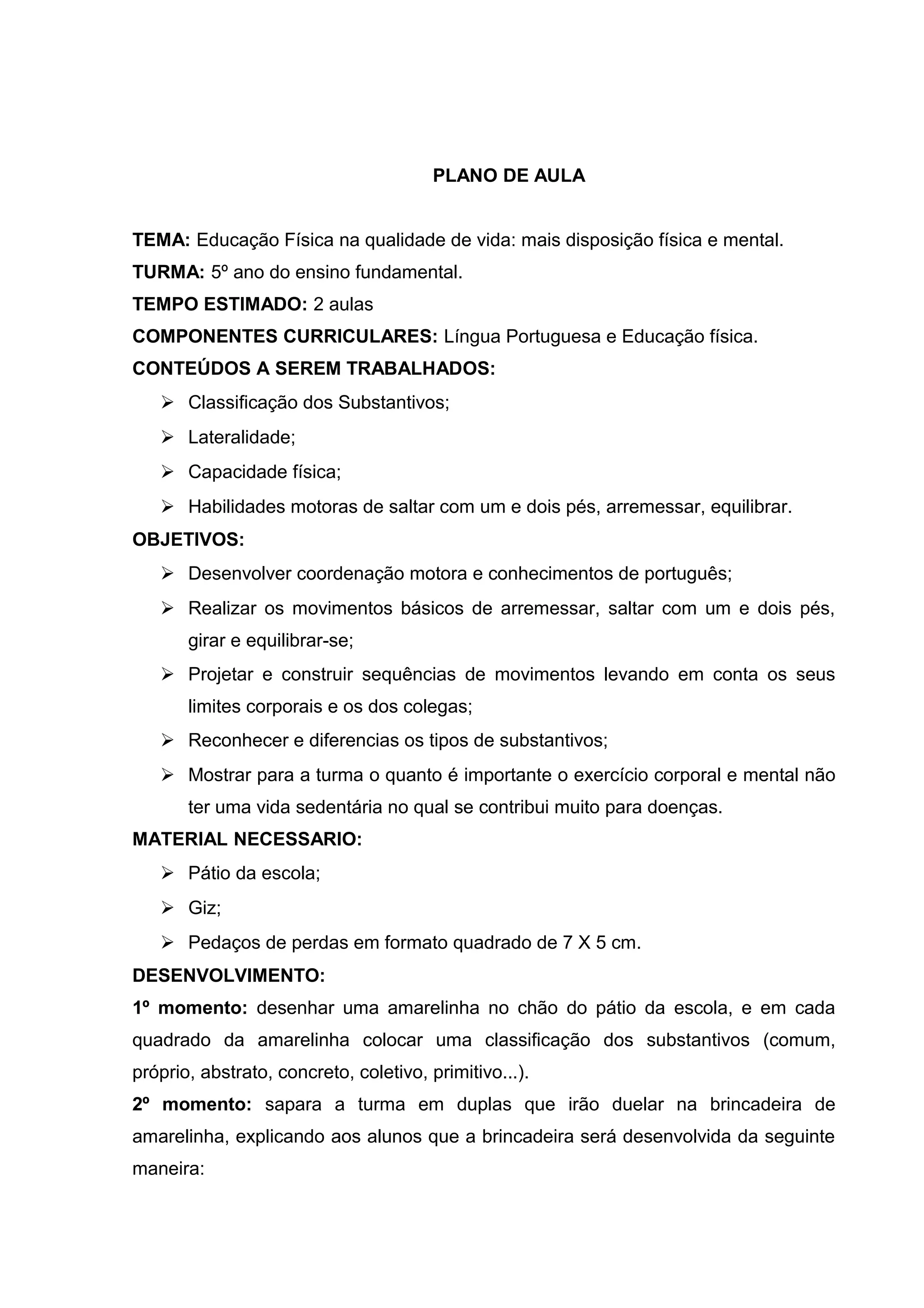 A importancia do plano de aula | DOC