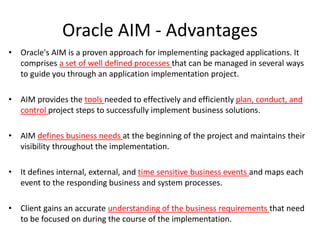 Aim PPT For Oracle HRMS | PPT