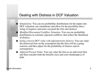 Valuing Firm in Distress - A.Damodaran | PDF