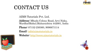 Aims Tutorials Pvt. Ltd. | PPTX