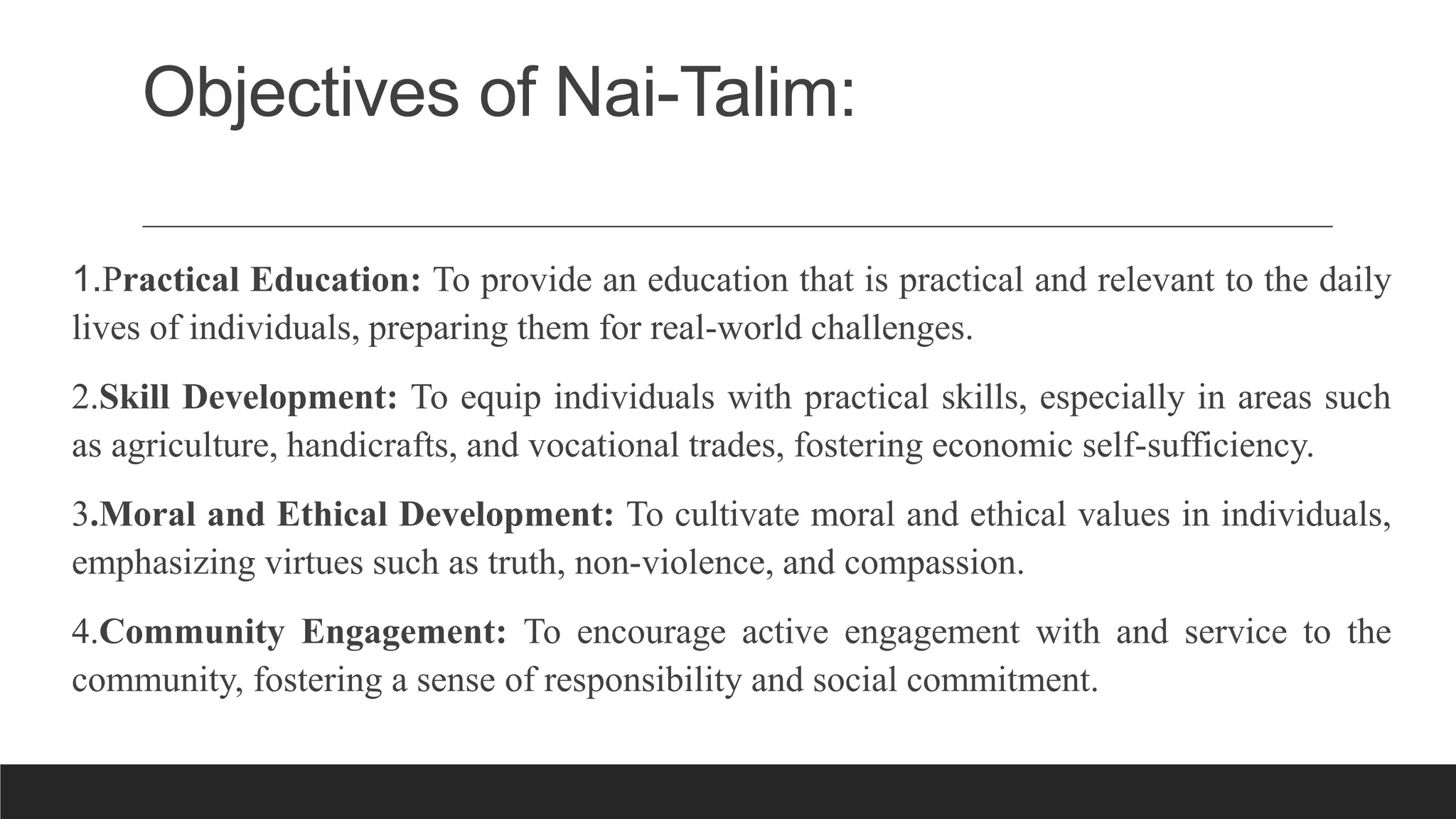 Nai-Talim: Aims, Objectives and Principles | PPTX
