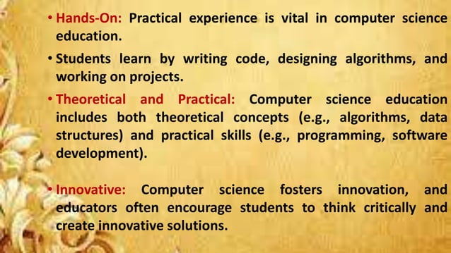 Aims And Objectives Of Teaching Computer Science Ppt