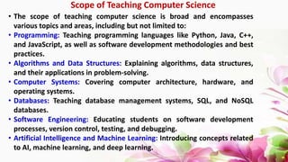 Aims and Objectives of teaching computer science | PPTX