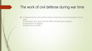 Aims and objectives of civil defense | PPTX