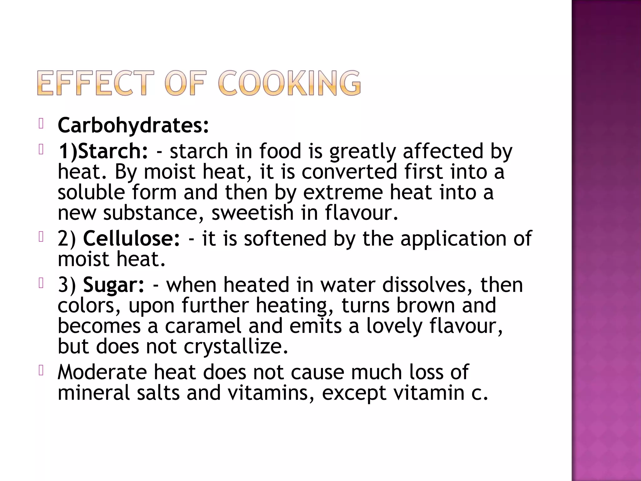 Aims and objectives of cooking | PPT